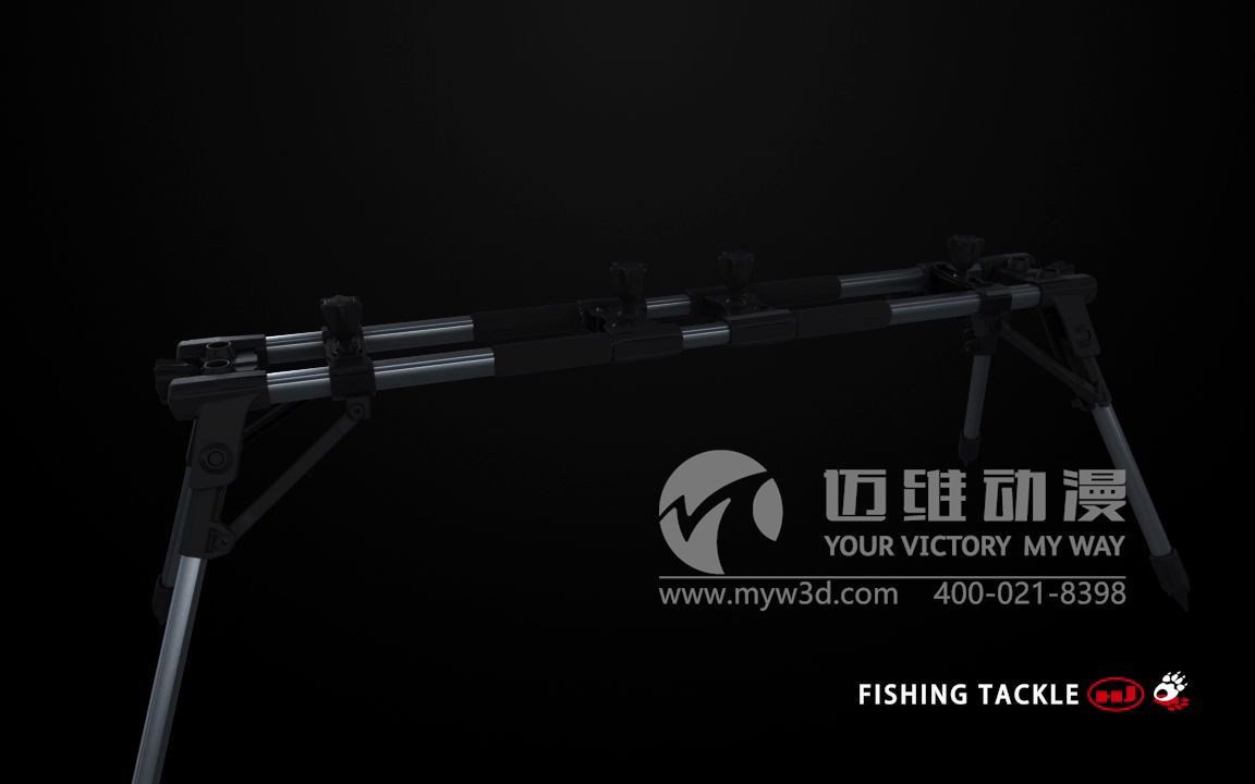 多用滚轮支架垂钓渔具产品动画-工业三维动画制作公司