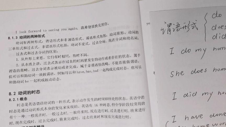 动词的两种形式—谓语和非谓语形式