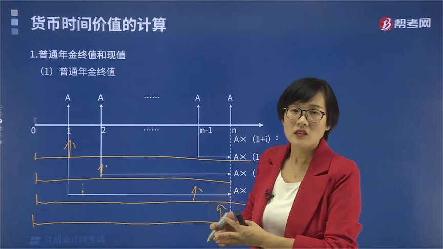 帮考网注会考试刘方蕊老师带你熟练掌握普通年金终值怎么计算?