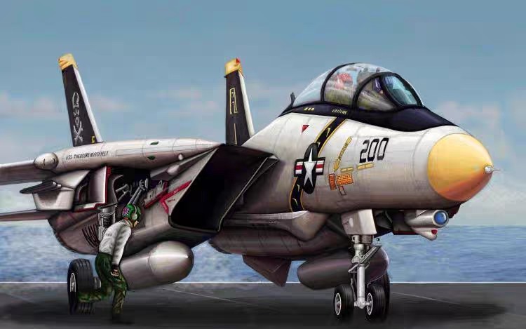 【小雪模玩】小号手03910 1/144比例F-14A“雄猫”战斗机