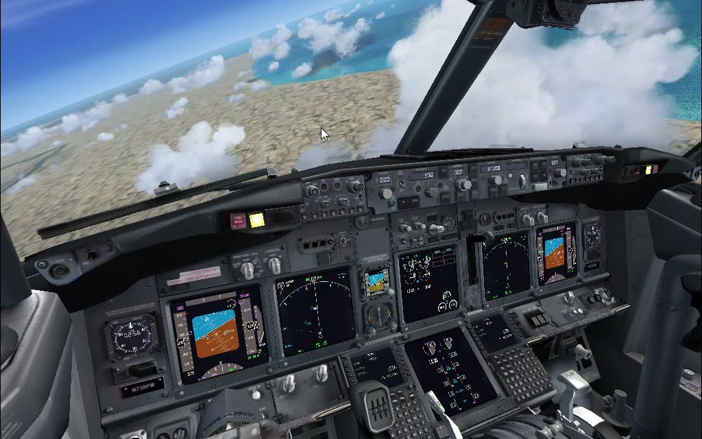 FSX 模拟飞行,737双引擎失效,重启失败,暴力迫降,跑道入侵