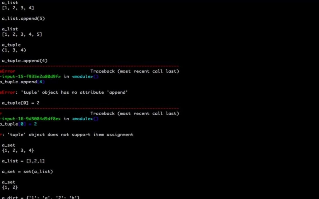 python 全栈案例初体验之python数据结构