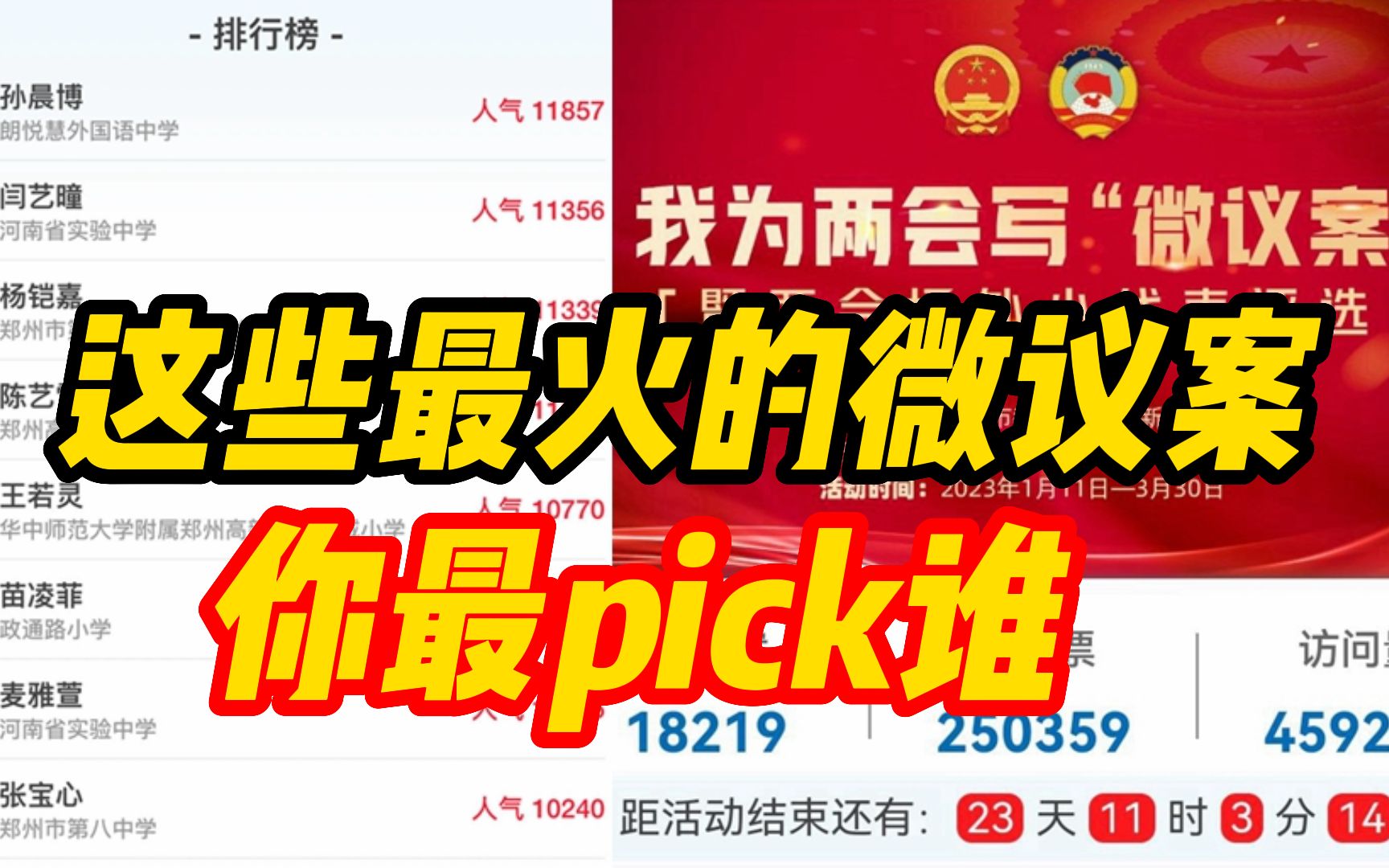 仅3天就收到25万赞!这些最火的微议案 你最pick谁