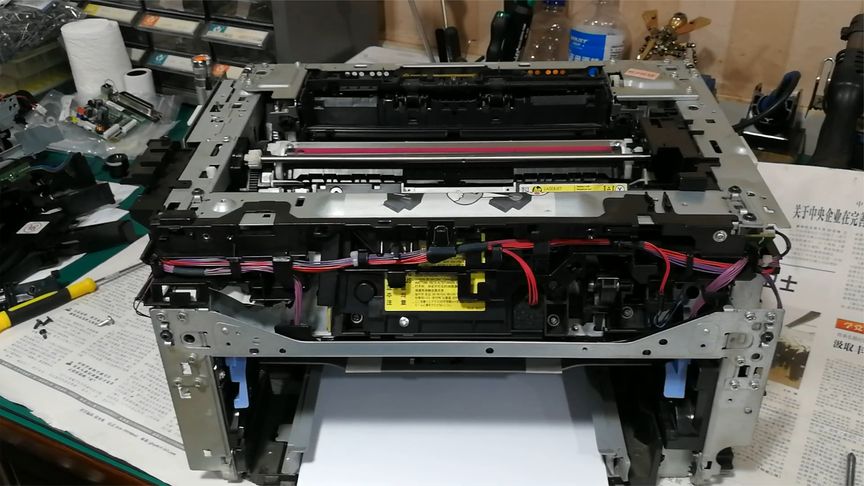 惠普176彩色打印机如何拆解外壳!有哪些技巧!尤其是输稿器支架