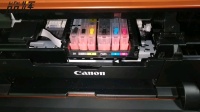 CANON 分体式墨盒打印机提示“墨水用完”复位方法