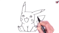 简易画教你画可爱的皮卡丘