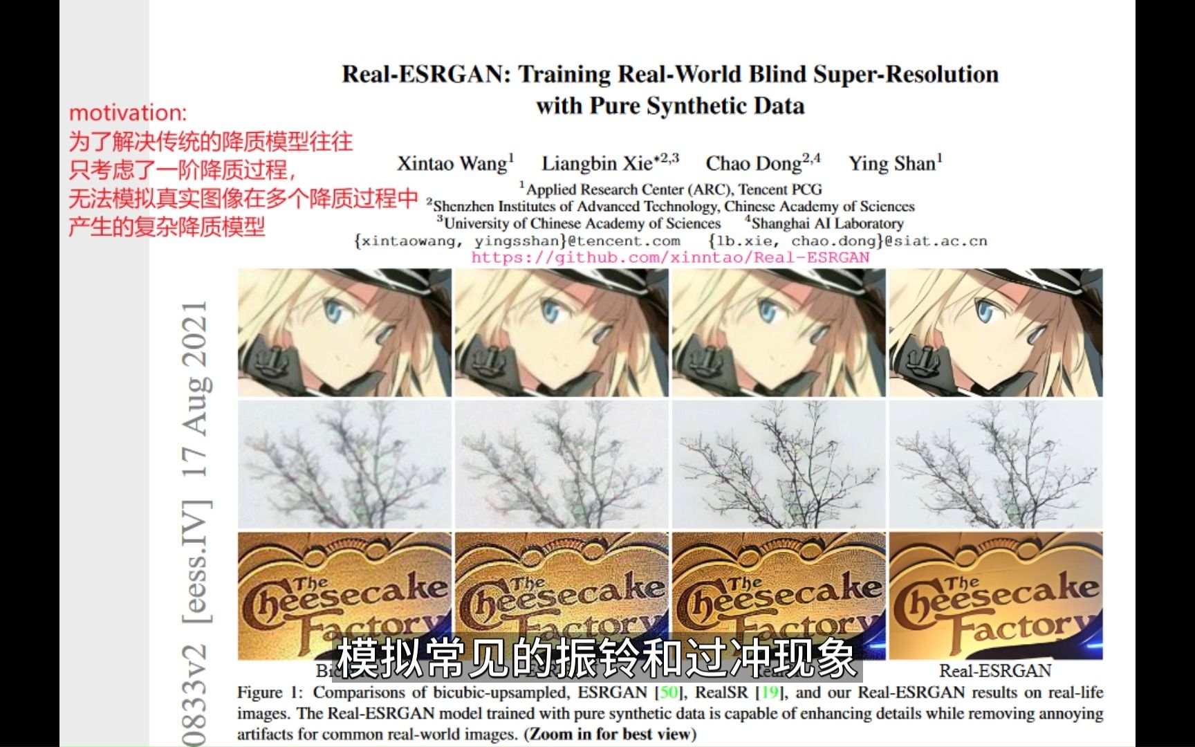 Real-ESRGAN:用纯合成数据训练真实世界的盲超分辨率