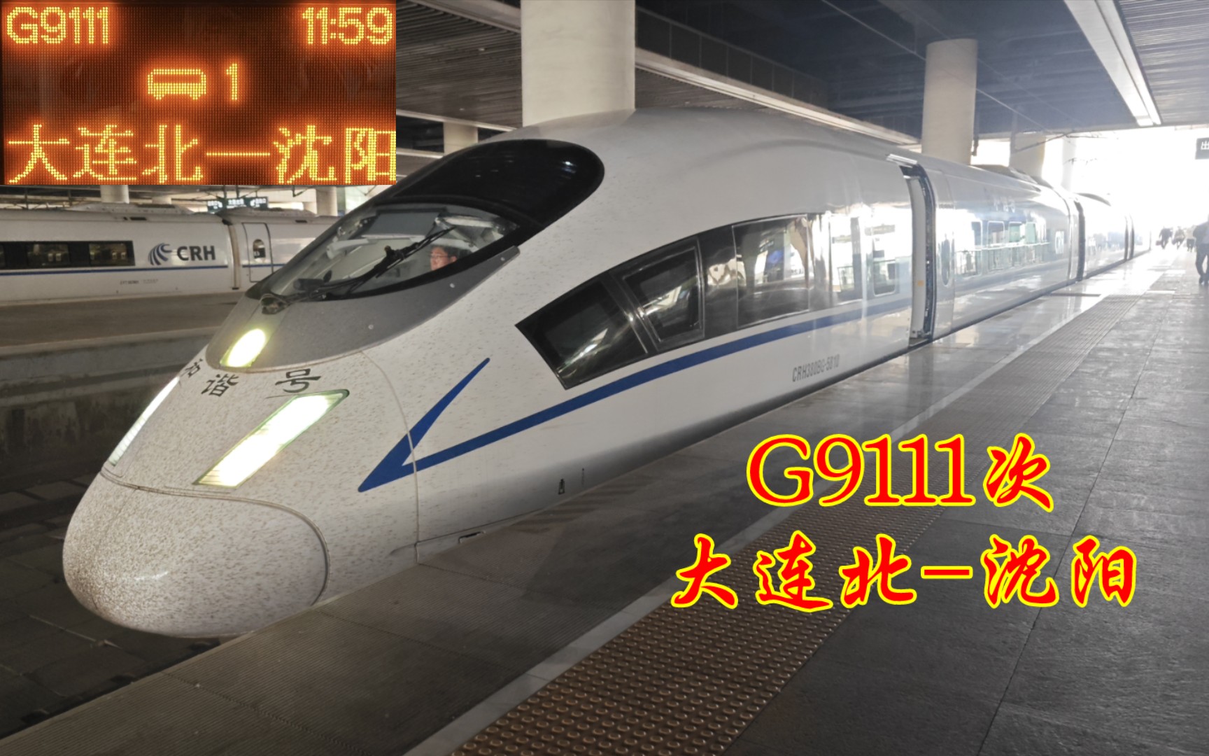 『中国铁路·沈铁管内临客』G9111次列车(大连北-沈阳)全程原速侧方...