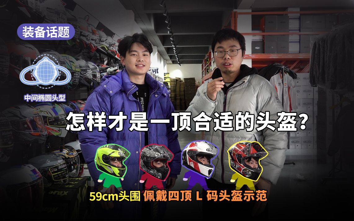 装备话题│头围59cm,标准的中间椭圆I/O头型,选啥头盔尺码?真人演示...