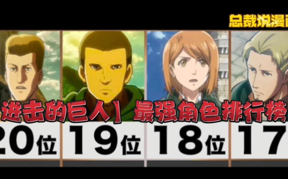 【进击的巨人】最强角色排行榜|2022总裁说漫画