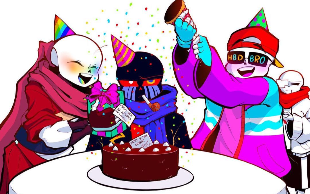 【Undertale漫配/中文字幕/Ink/Error/Blue/Dream】Ink生日快乐~