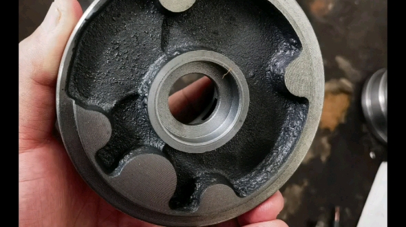 双主轴带y轴动力刀塔试车小铸件(双主轴静态对接)