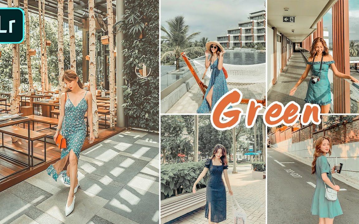 莫兰迪灰绿色旅拍照片Lr调色教程,附手机滤镜Lr+Ps预设下载!