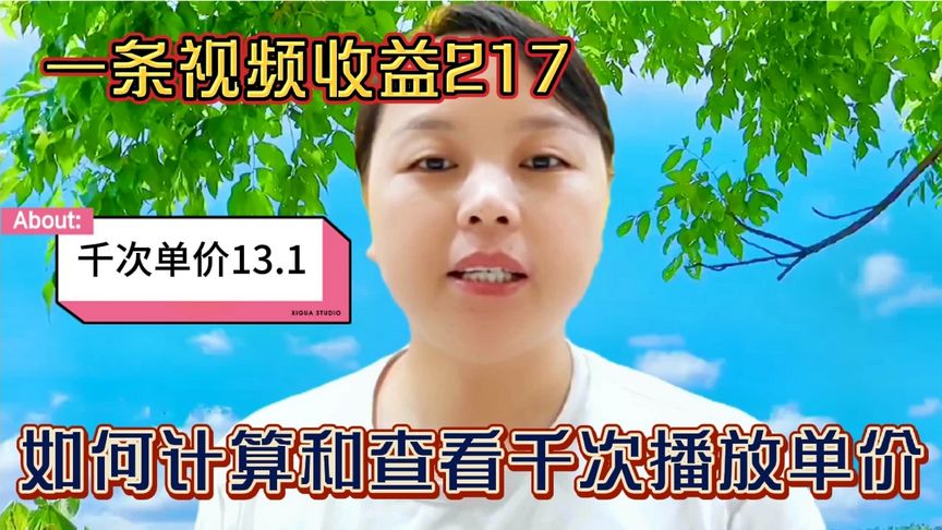 播放量143500千次播放单价13.1,教你如何计算和查看千次播放单价