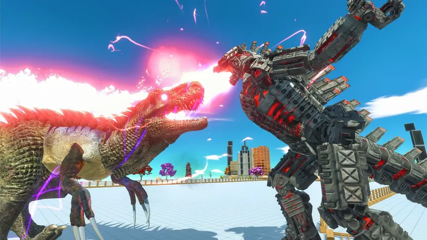 终极战龙VS机械哥斯拉,动物起义战斗模拟器。#哥斯拉 #游戏日常