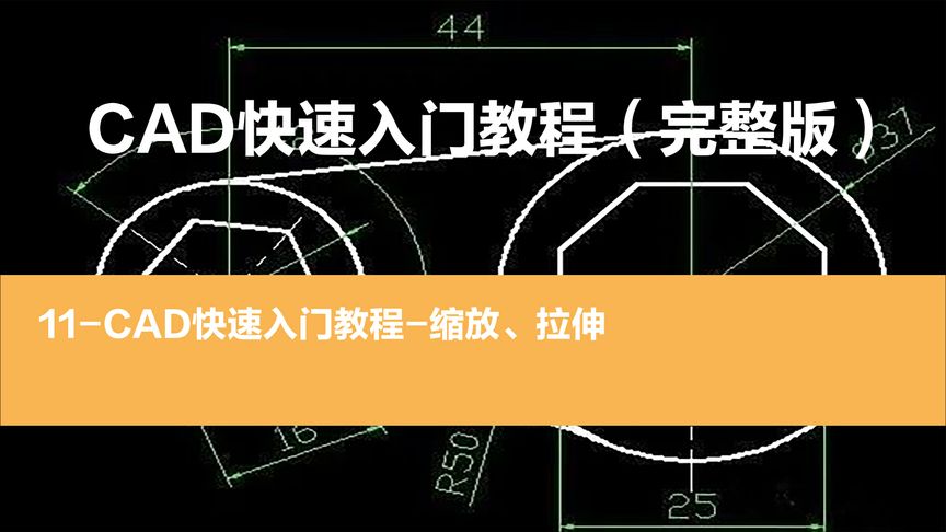 11-CAD快速入门教程-缩放、拉伸