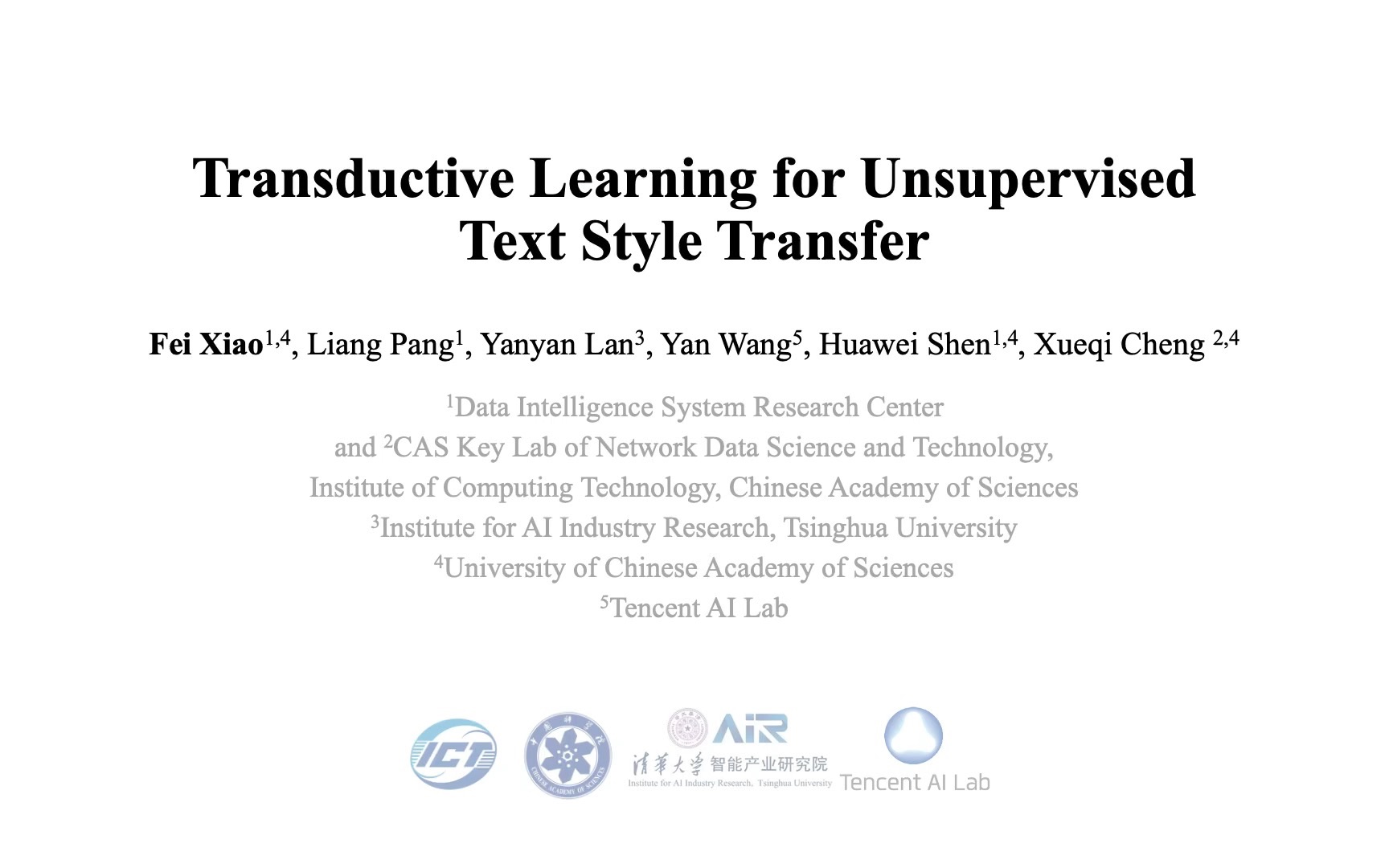 揣摩工作 | EMNLP-21 | 基于直推式学习的无监督文本风格迁移