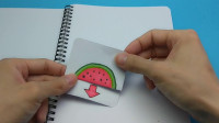 创意简笔画搞笑书签,简单打开西瓜又好玩,只需一张纸搞定