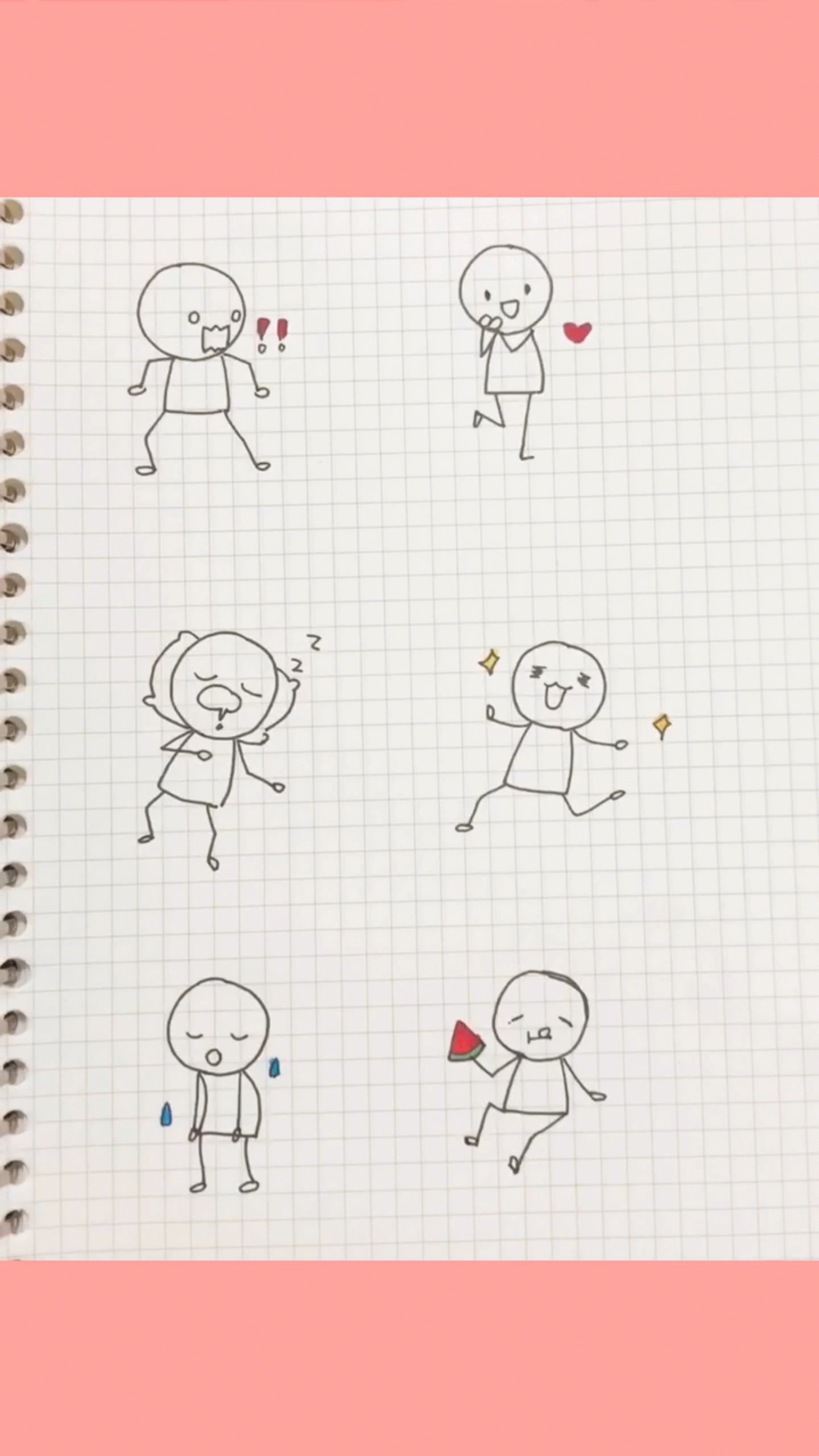 100天简笔画教程| 今日份小可爱来咯 是不是还能简单 @视频薯 @薯.