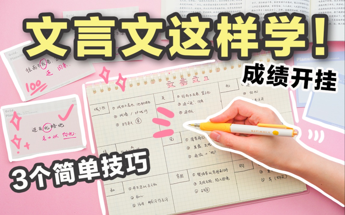 【文言文学习法】3个简单技巧学好文言文!词汇翻译古诗文干货方法 ...