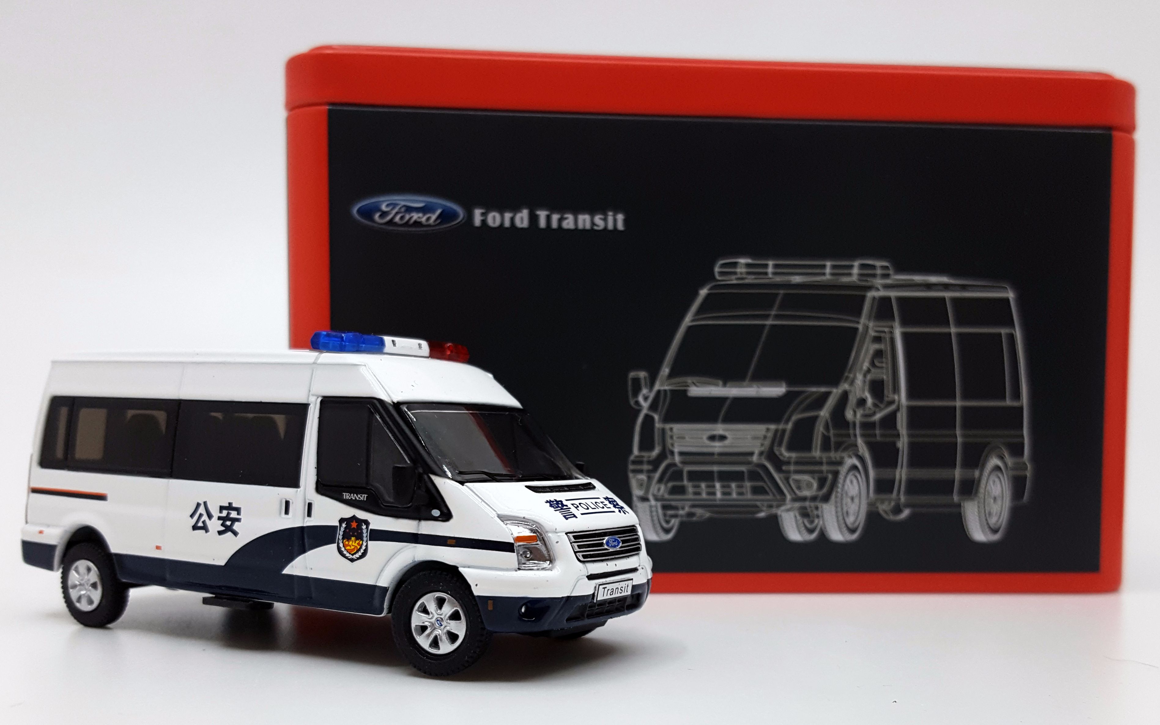 G.C.D 01 福特全顺警车 1:64比例车模【东知玩具】