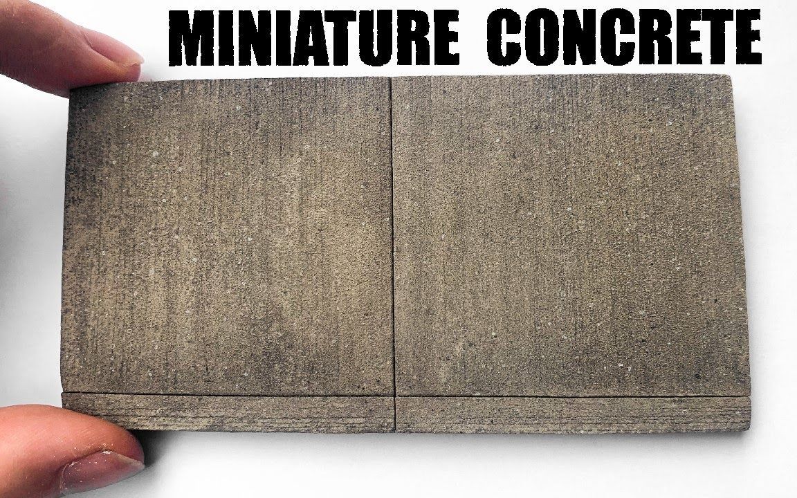 ...(混凝土教程)——如何制作和粉刷模拟混凝土人行道的景观模型,使用...