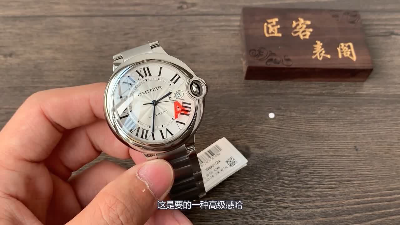 手表评测:V6厂卡地亚大号蓝气球钢带,整体做工细节怎么样呢?