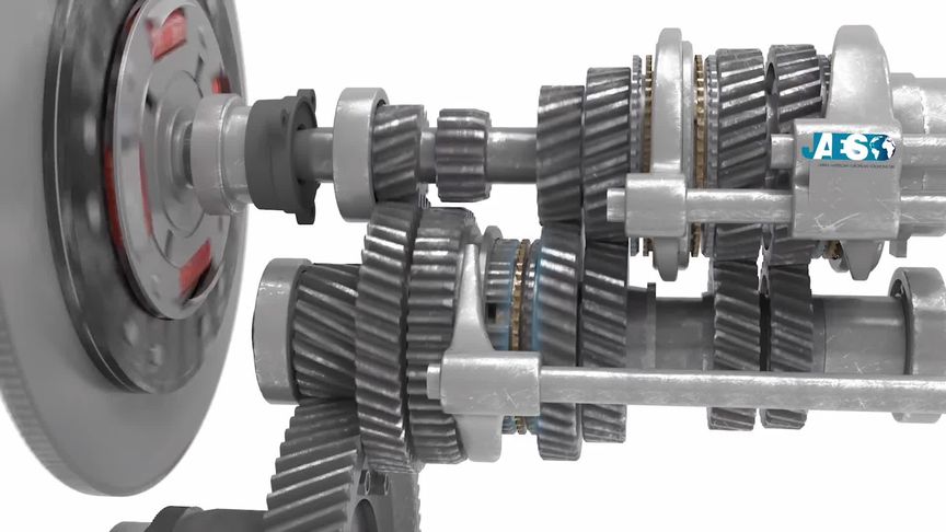 手动变速箱倒档工作原理3D演示