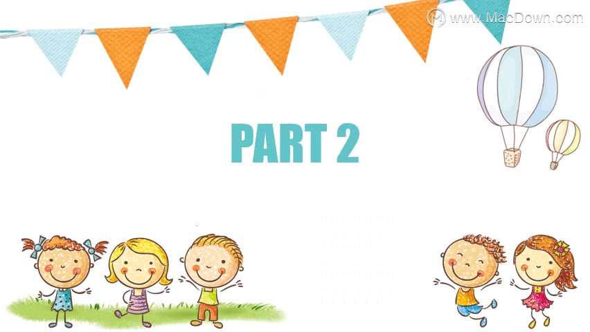 可爱卡通儿童教育PPT模板