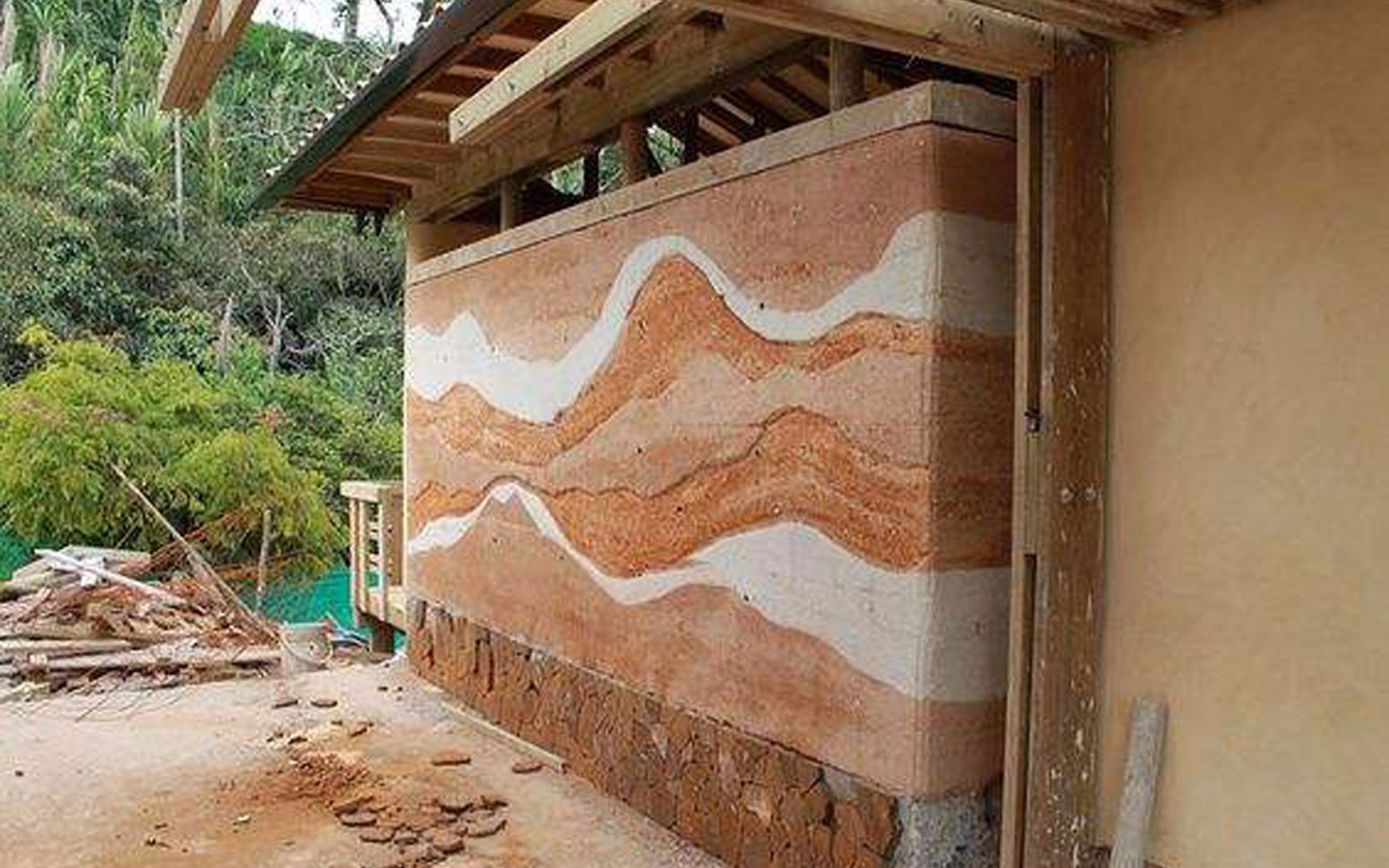 用来建墓的夯土,老外高价收购建别墅,美到窒息