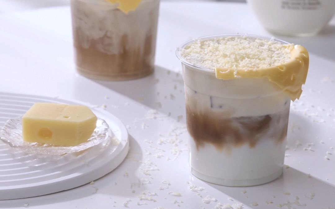 太绝了❗沉浸式做咖啡 | 芝士酪酪拿铁☕️