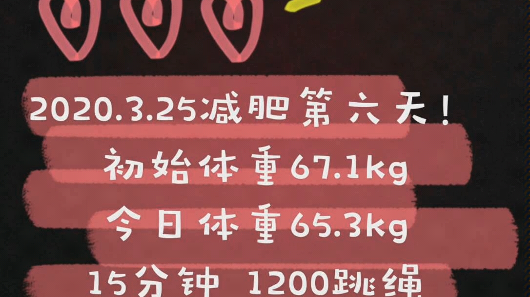 2020.3.25减肥第六天!
