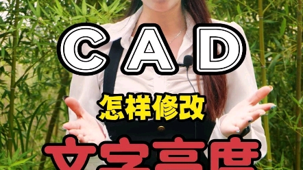 CAD修改文字高度的方法#CAD快捷键#CAD命令#零基础#平面图#...