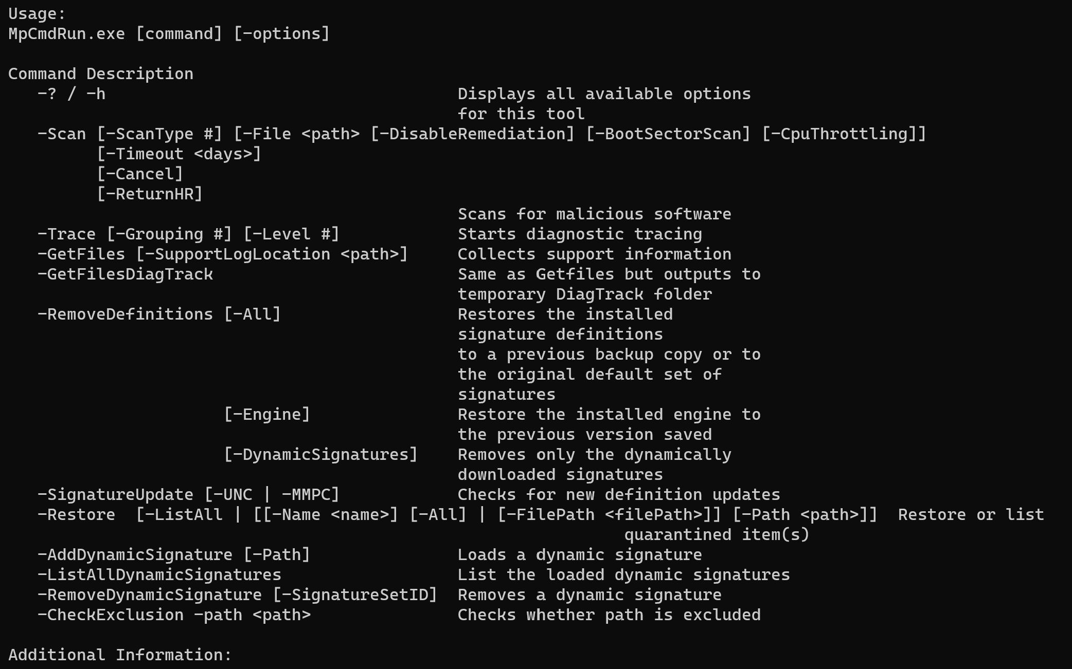 建议以后测试微软Defender的人使用命令行扫描
