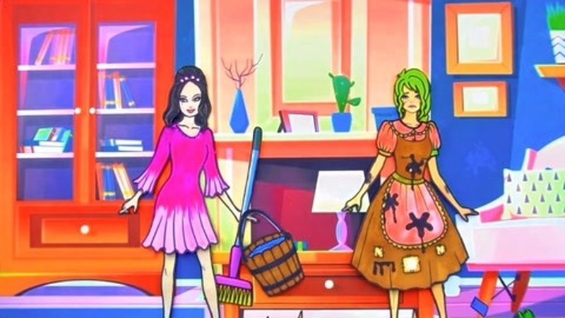 芭比公主的创意美丽服装,创意手工简笔画