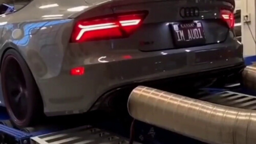 奥迪rs7测试马力,不愧是奥迪生产的轿跑,马力很是给力啊!