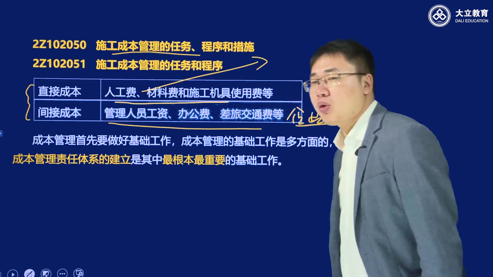 【稳过班】二建管理13-施工成本管理的任务,程序和措施