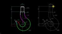 CAD巧用圆角画吊钩案例