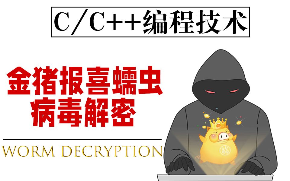 C语言/C++金猪报喜蠕虫病毒解密 :电脑高危病毒解密!经典病毒案例...