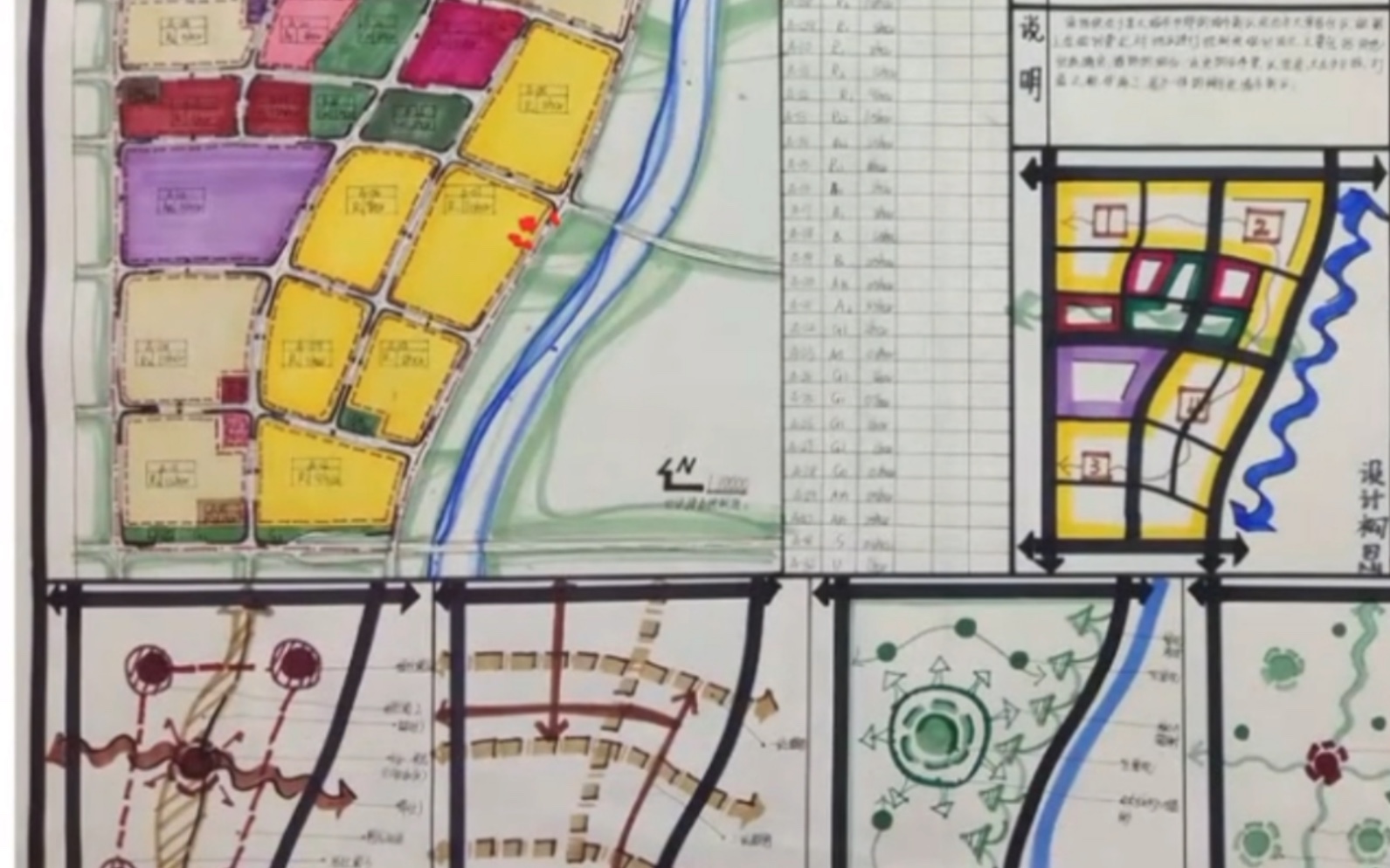 城乡规划快题考研方案7-浙江大学2011某居住片区控制性详细规划