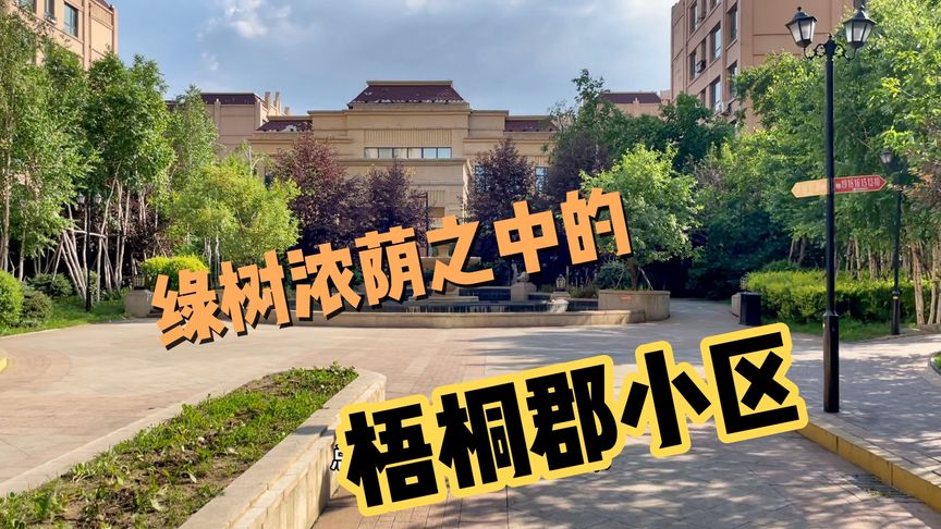 哈尔滨梧桐郡小区。住得舒适。绿化覆盖率高,绿树成荫,