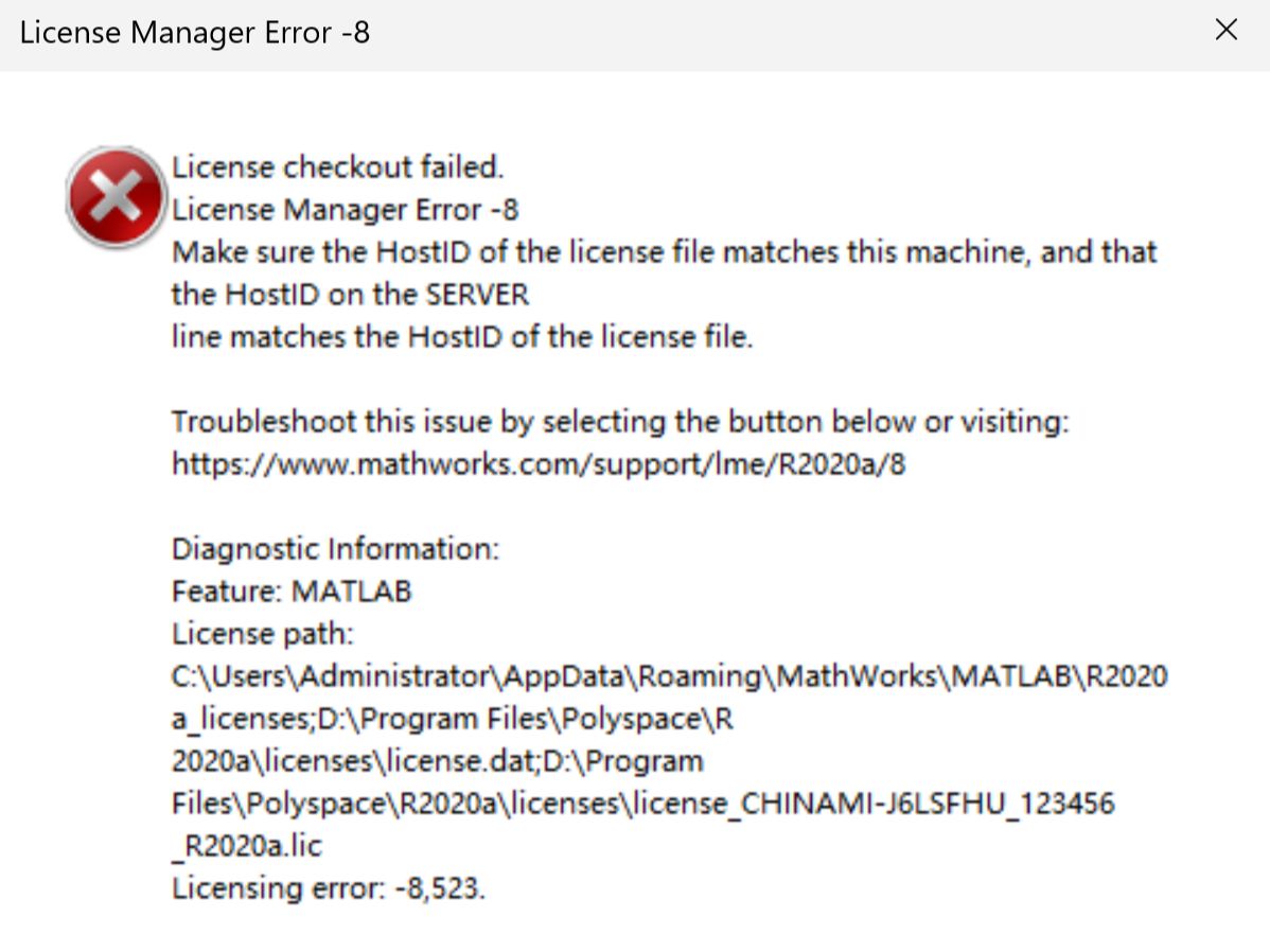 matlab遇到license checkout failed和license Manger Error8解决办法,...