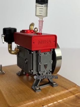 东方红拖拉机头,微型发动机模型,内燃机 #实用工具 #模型玩具 #微型...