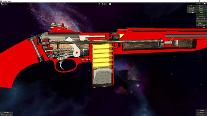 3D动画演示M1卡宾枪的工作原理,看完你懂了吗?