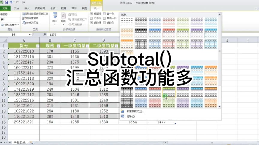 公式不自动更新,就用Subtotal汇总函数吧,插入表有更多表格模板