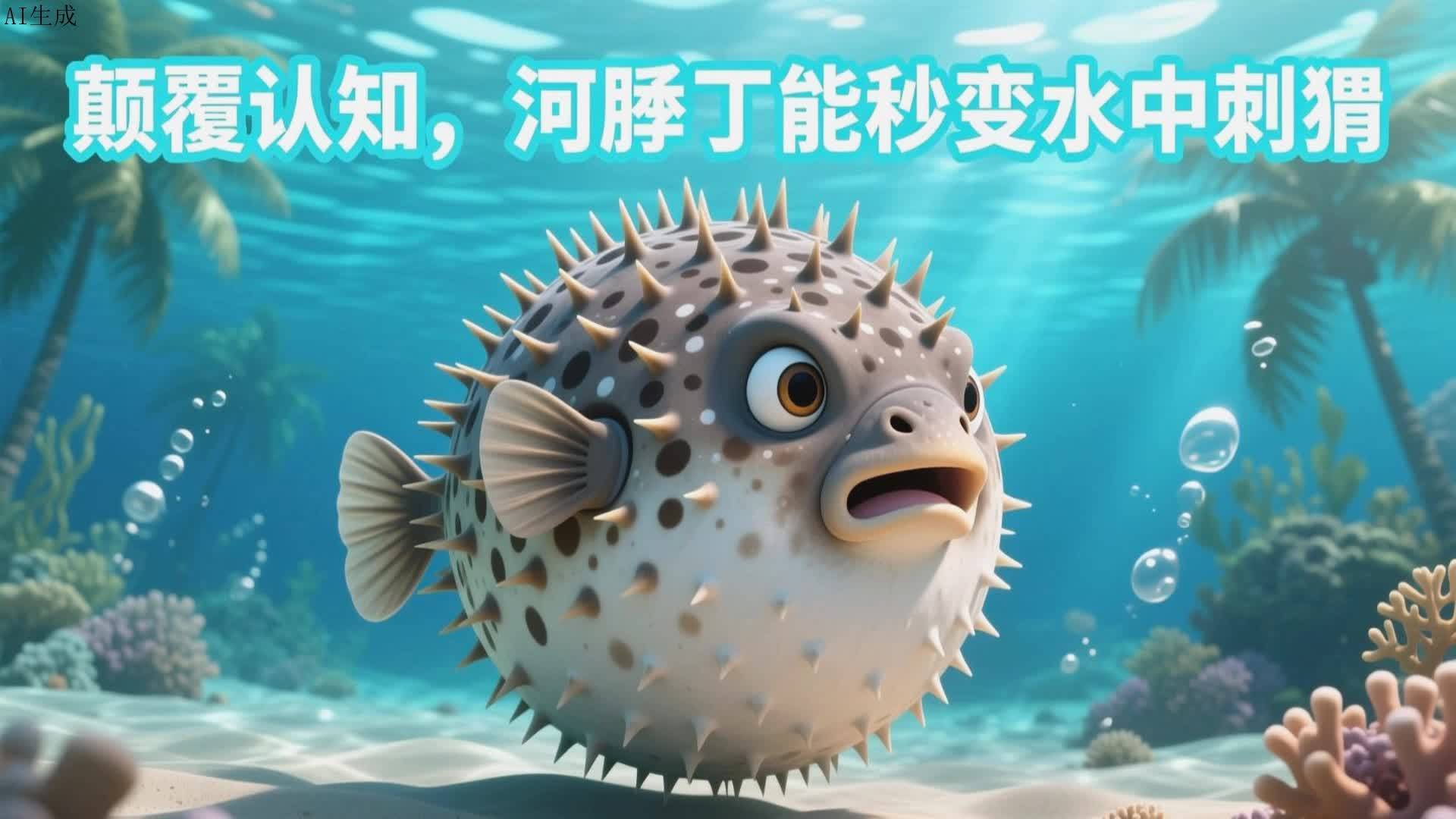 河豚膨胀过程揭秘 科学原理解析 视频动画演示