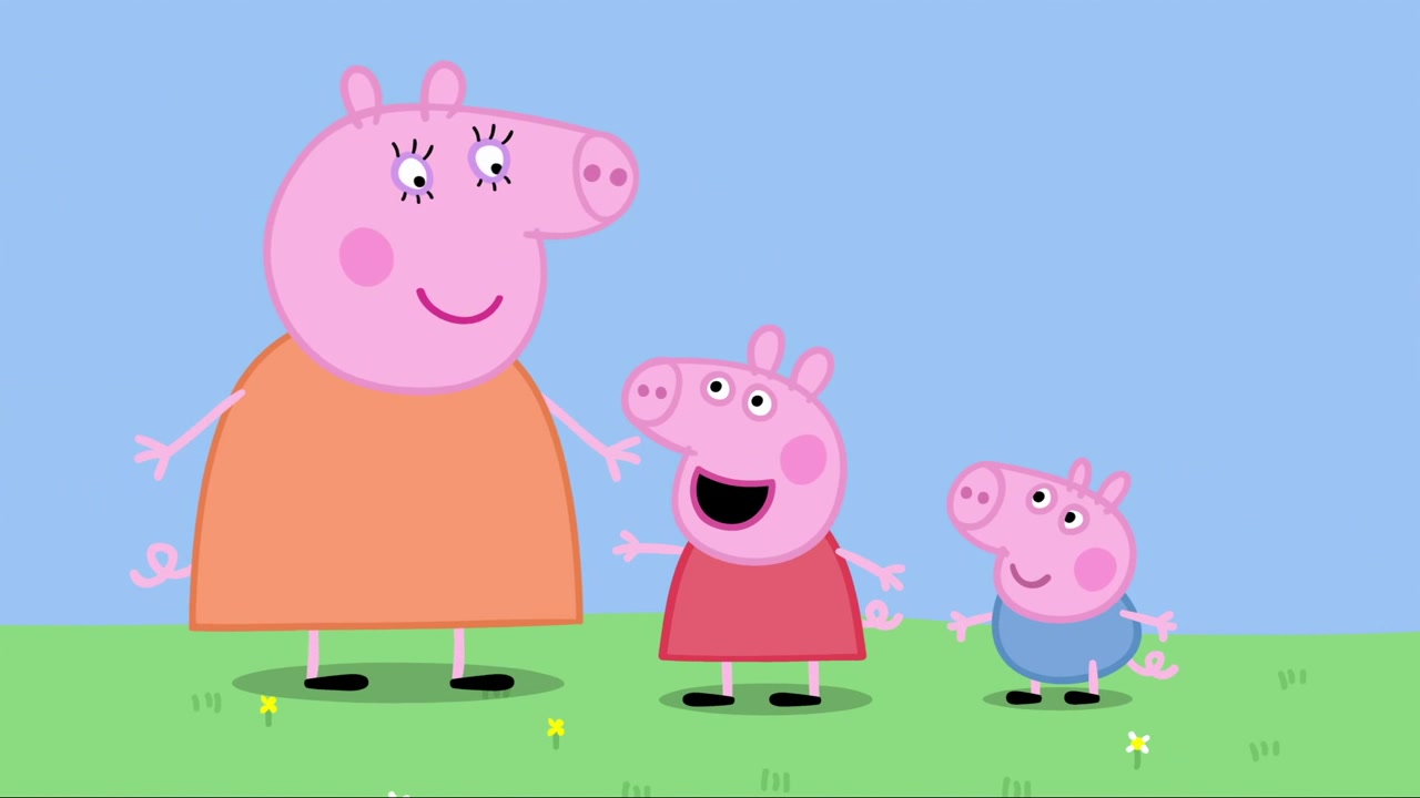 看小猪佩奇学英语现在进行时 S107 Mummy Pig at Work