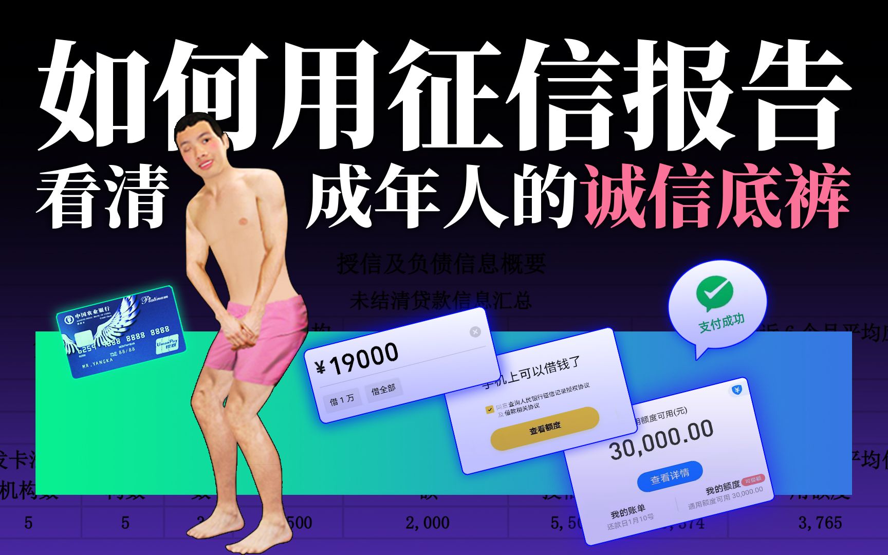 如何用征信报告看穿一个人的诚信底裤?-【冷却报告 × 中国农业银行】