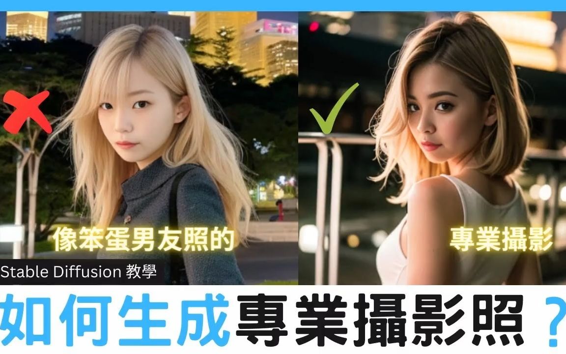 拒绝笨蛋男友拍照,AI如何生成专业摄影照?