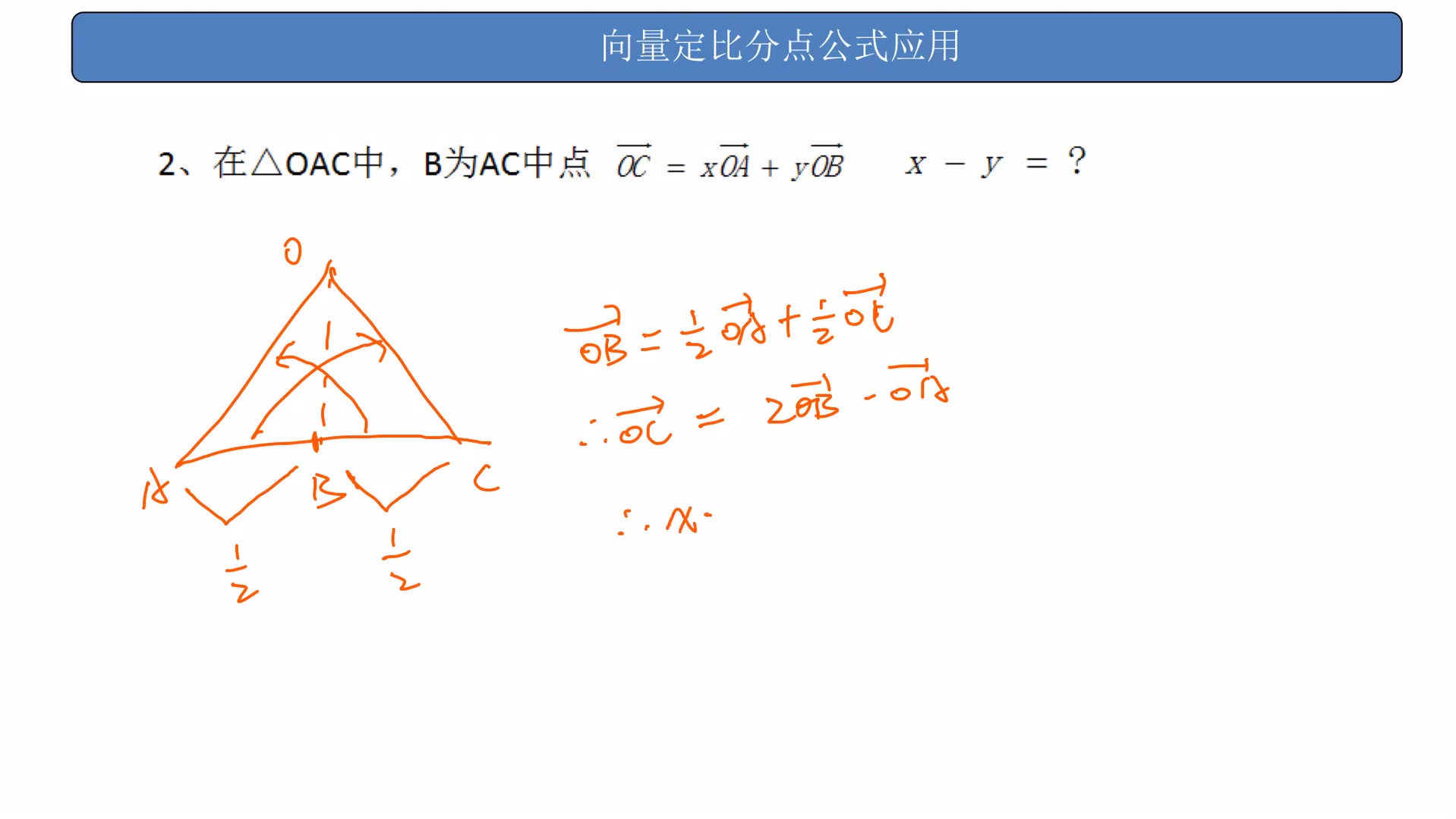 向量定比分点公式(新版)